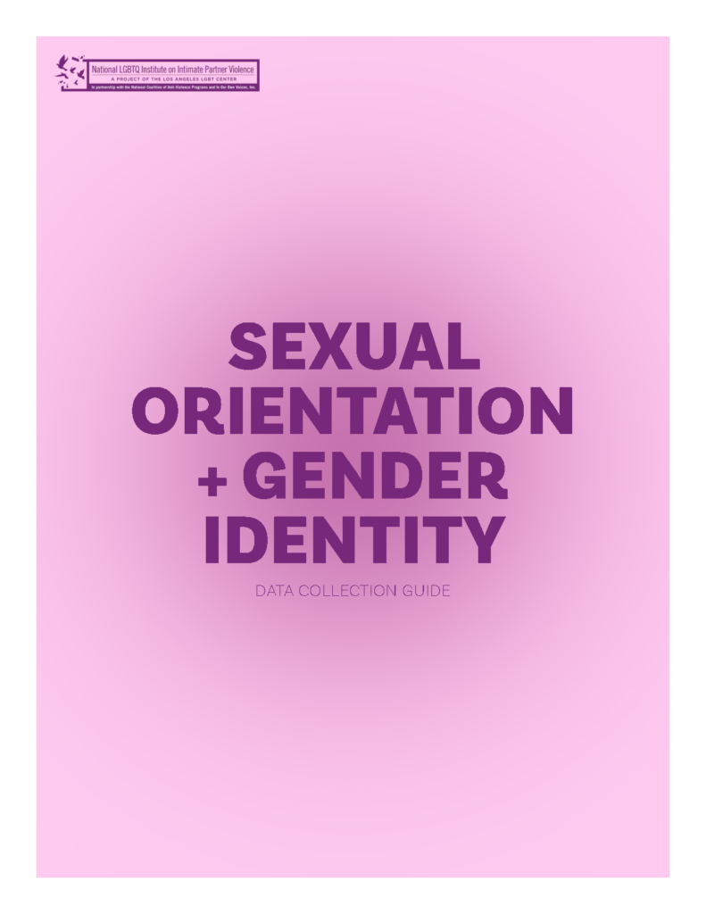 SOGI Data Collection Guide | National LGBTQ Institute on IPV